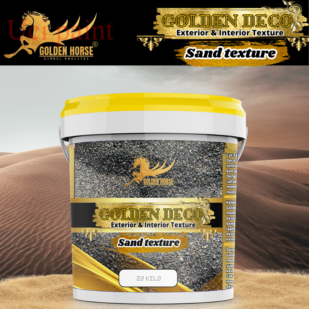 Jual Cat Dinding Sand texture Golden Deco 20 kg - Golden horse | Shopee ...