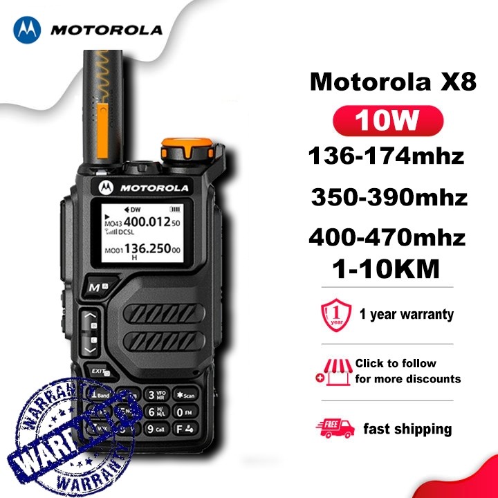 Jual HT Motorola Radio X8 Portabel Walkie talkie jarak jauh 10 Watt U/V Radio dua arah 200 ...