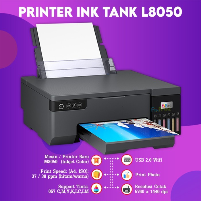 Jual Printer Epson L8050 L 8050 Photo Wifi Pengganti Printer L805 6 Warna | Shopee Indonesia