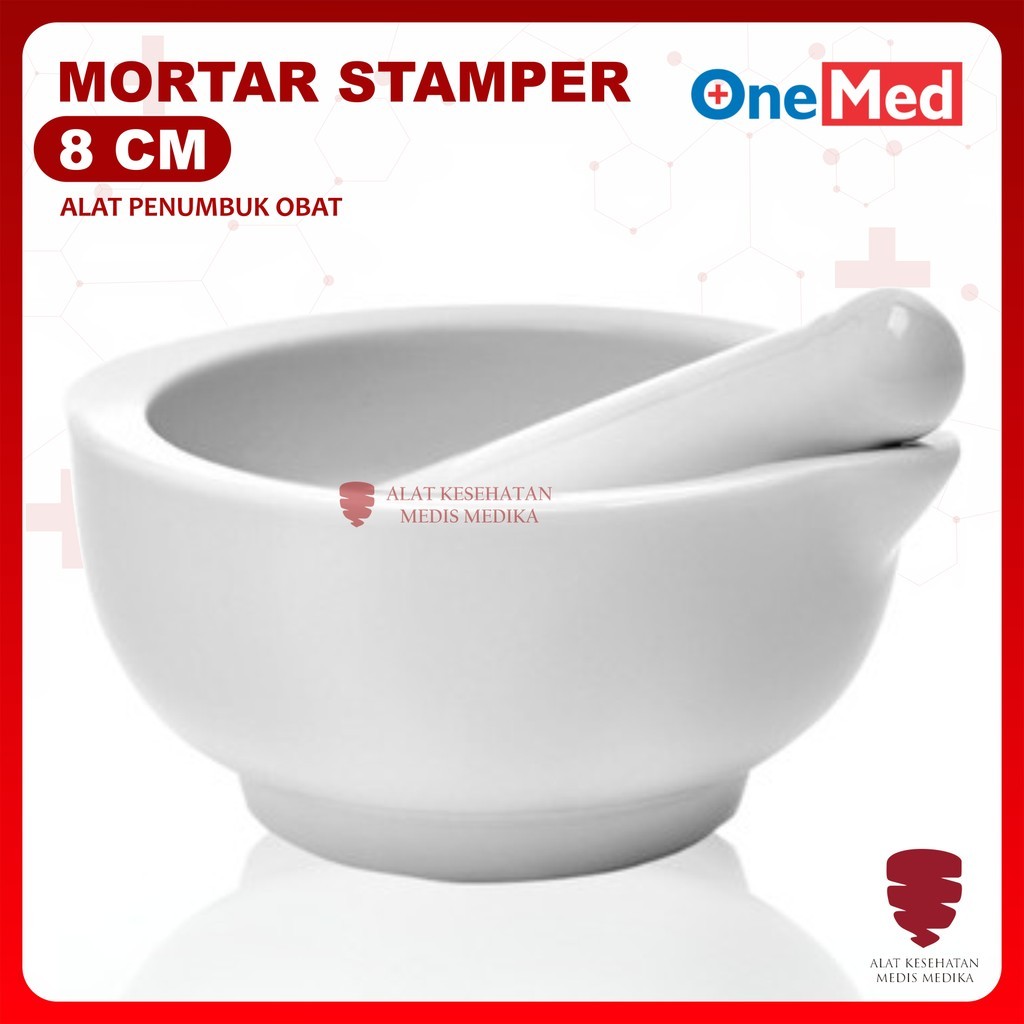 Jual Mortar 8cm Onemed Lumpang Alat Penumbuk Pengerus Tumbukan Obat ...