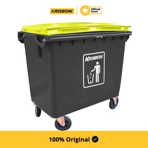 Jual Krisbow 660 Ltr Tempat Sampah Outdoor - Abu-Abu Kuning | Shopee ...