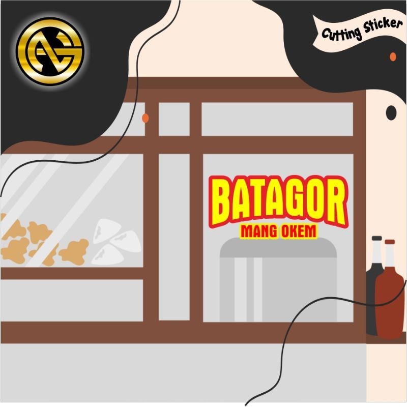 Jual Cutting stiker nama custom dagangan Ukuran kecil sedang untuk ...