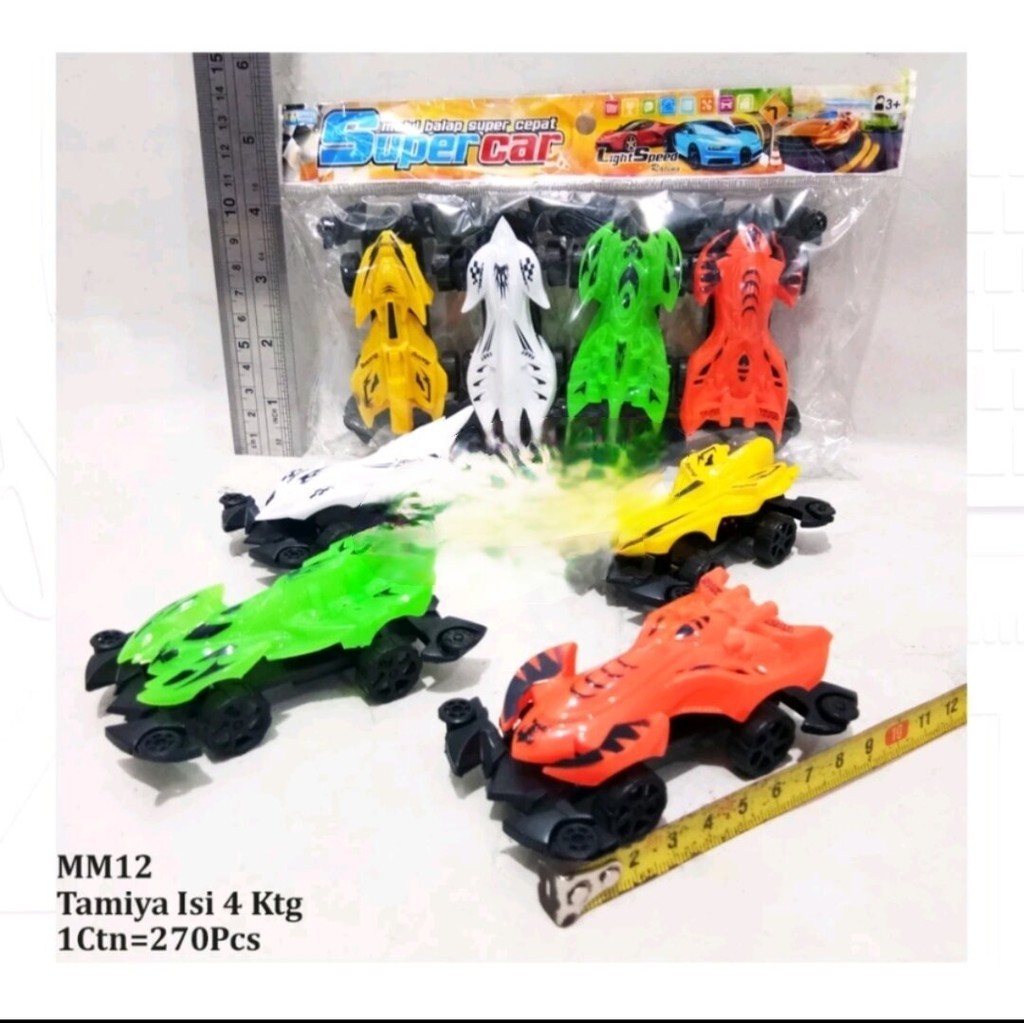 Jual grosir mainan mobil Tamiya 1pack isi 4pcs High speed tamiya MM12 ...