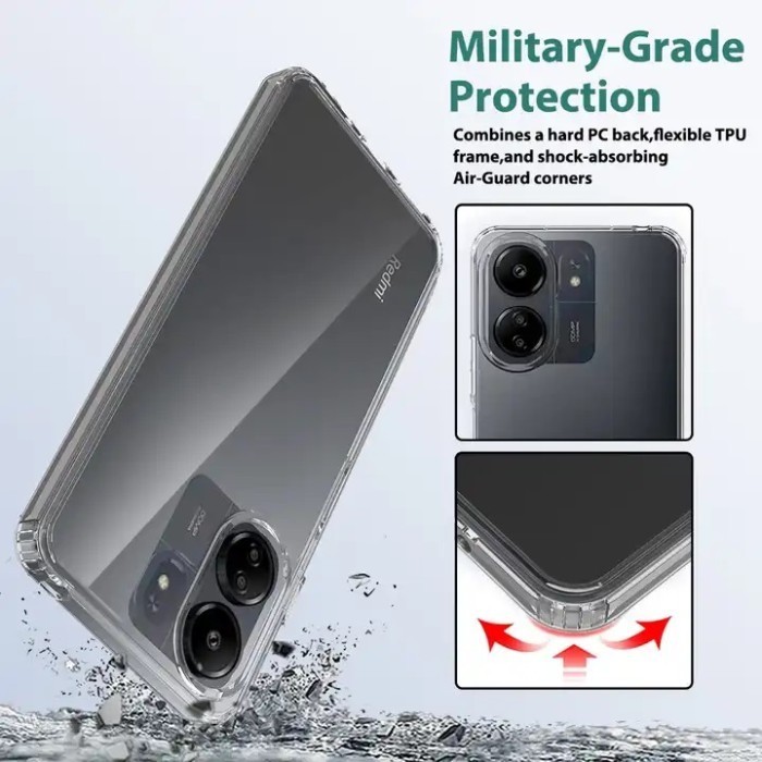 Jual CASING XIAOMI POCO C65 FUSE HYBRID CRYSTAL CLEAR ACRYLIC AKRILIK ...