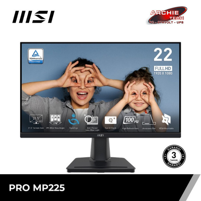 Jual Monitor MSI PRO MP225 22 IPS FHD 100Hz Black | Shopee Indonesia