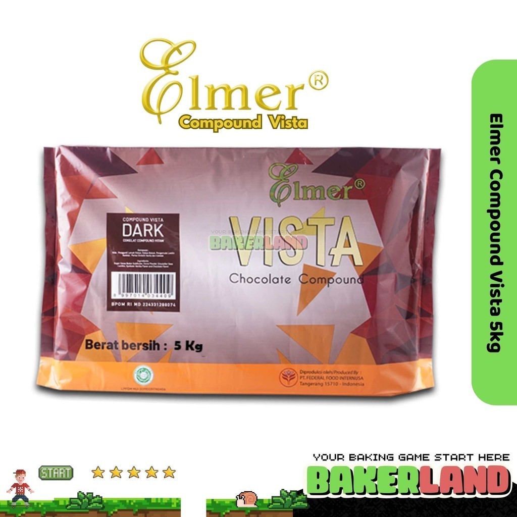 Jual Elmer Compound Dark Chocolate 5 Kg / Elmer Compound Classic Dark 5 ...