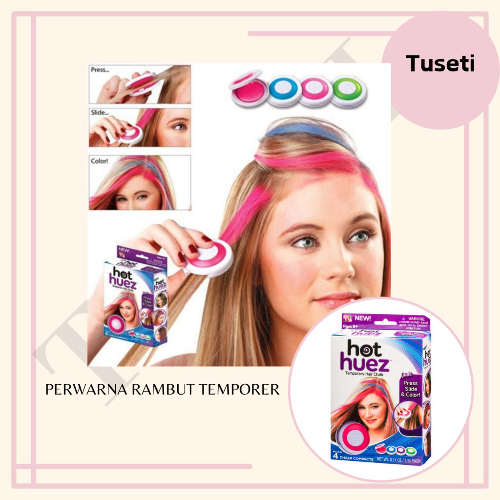 Jual Hot Huez Temporary Hair Chalk - Pewarna Rambut Sementara | Shopee ...