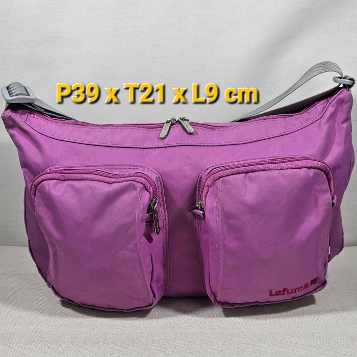 Jual Lafuma Japan original shoulder sling bag purple pink tas selempang ...