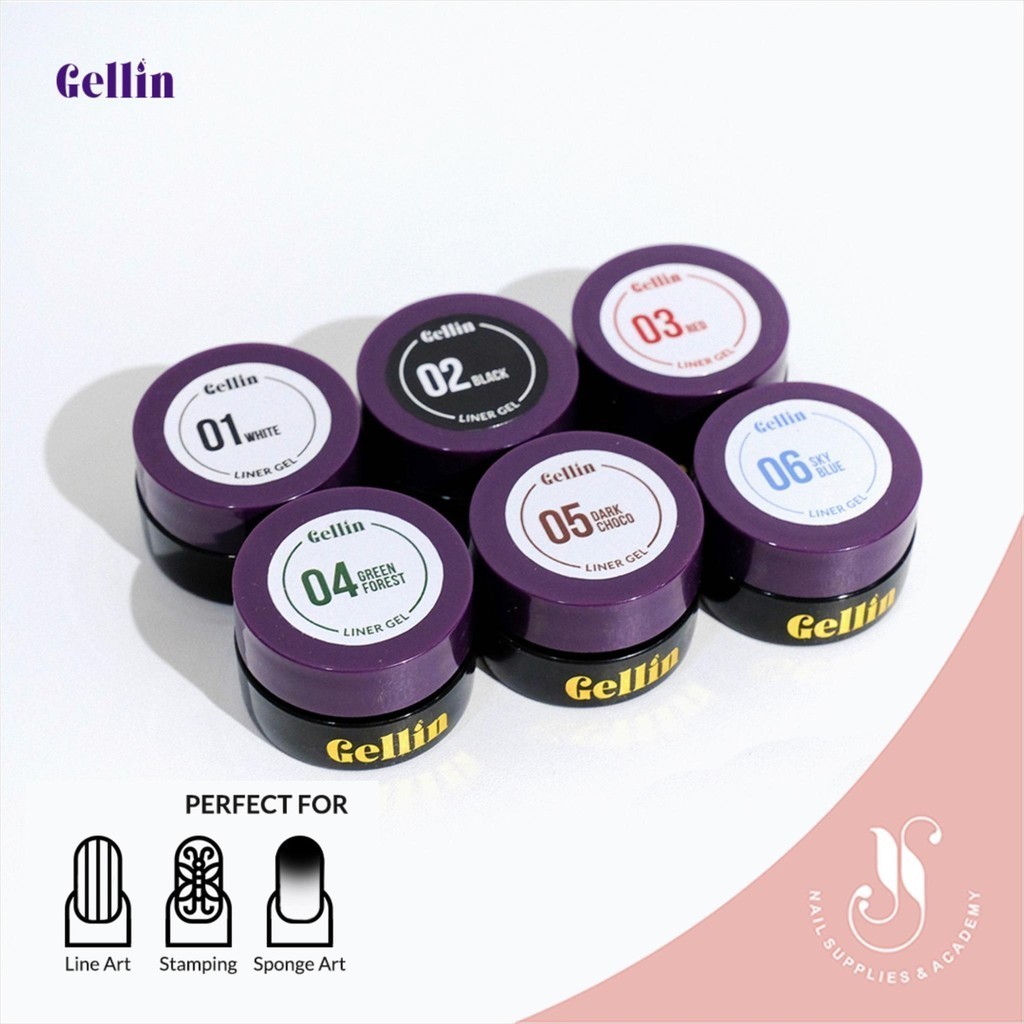 Jual GELLIN LINER GEL BPOM 5g Gel Pot Painting Ombre Gradasi | Shopee ...