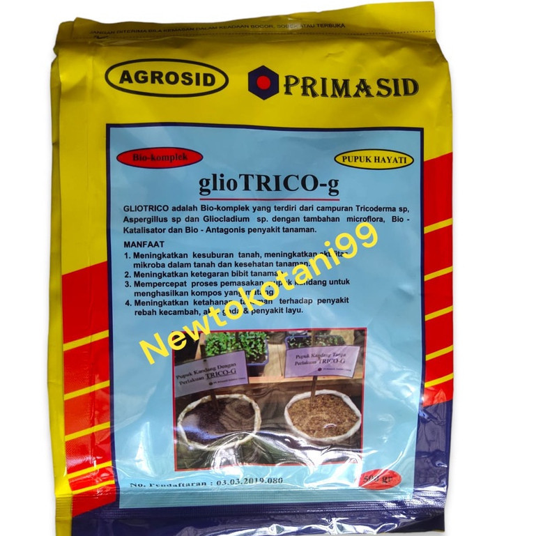 Jual Tricoderma GLIO TRICO G 500 gram fungisida biologis 500g dari ...