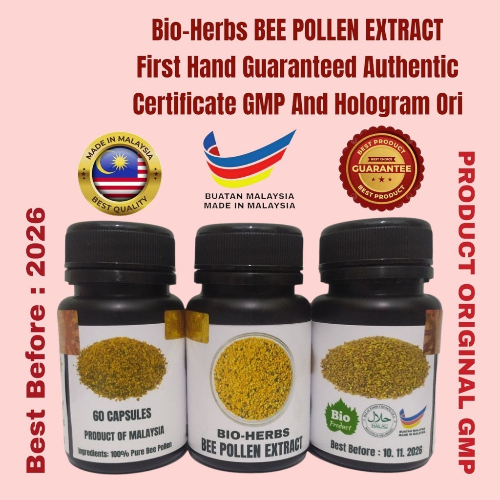 Jual PURE ORIGINAL BEE POLLEN EXTRACT BIO HERBS AUTHENTIC HTB | Shopee ...