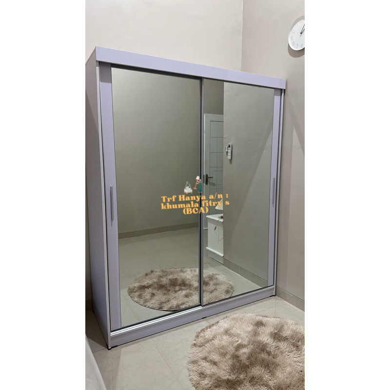 Jual megajaya lampung lemari sliding mdf jumbo 1 cermin | Shopee Indonesia