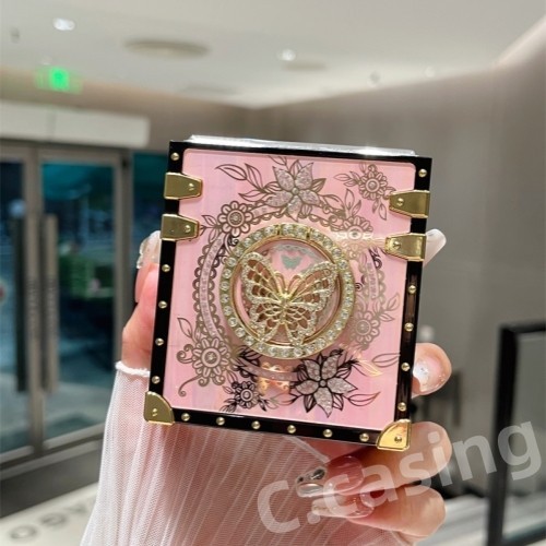 Jual Advanced Luxury Square Aurora Butterfly Stand Phone Case Suitable ...