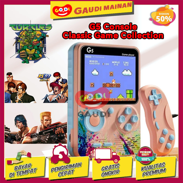 Jual Gaudi 2 Player Game Boy Built-in Clasic 500 Games/G5 Connect To TV ...