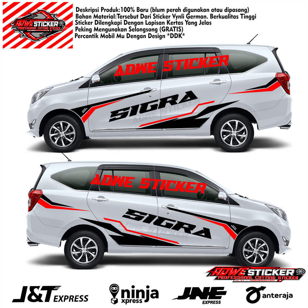 Jual Stiker Mobil sigra Calya avanza sticker Simple Terbaru sticker ...
