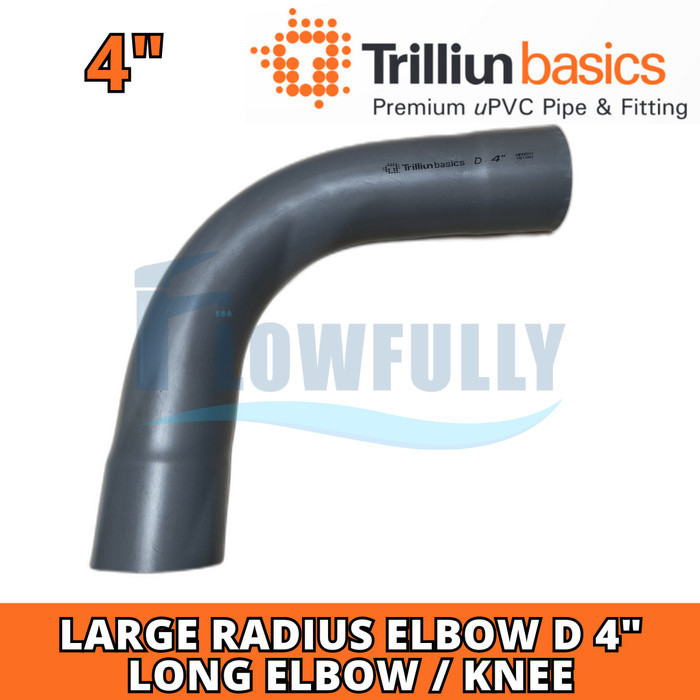 Jual LARGE RADIUS ELBOW D 4 INCH TRILLIUN PVC BEND BOCK LONG ELBOW KNEE PANJANG KENI KNIE 4 DIM ...