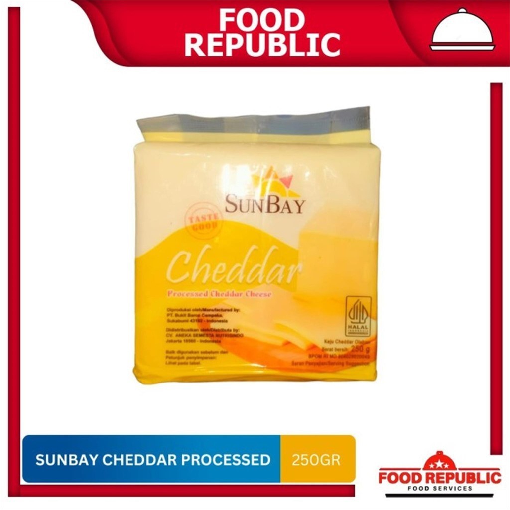 Jual Sunbay Cheddar Cheese 250gr Keju cedar Cheese Processed Cheddar ...