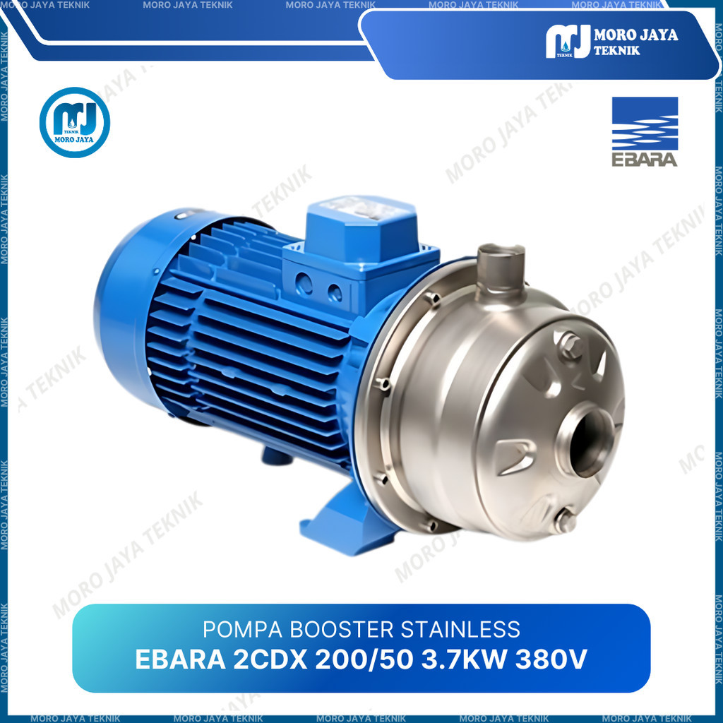 Jual Pompa Booster Ebara 2CDX 200/50 3.7Kw 380V Pompa Pendorong stainless | Shopee Indonesia