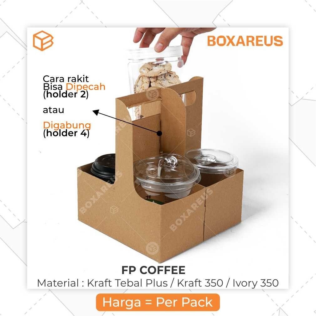 Jual Takeaway Box Cup Holder Kopi Kemasan Jar Minuman Toples | FP ...