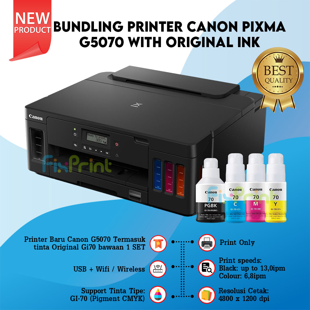 Jual Printer Canon Pixma G5070 Printer InkTank G5070 Wireless Print ...