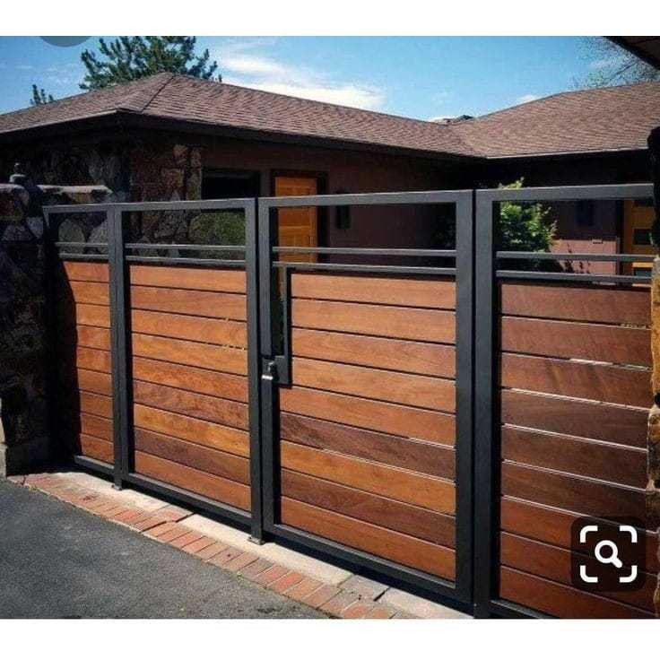 Jual pagar rumah minimalis varian warna kuning tua bahan GRC | Shopee ...