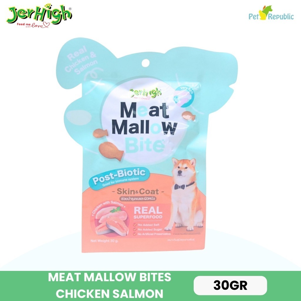 Jual JERHIGH Snack Anjing Meat Mallow Chicken Salmon 30g | Shopee Indonesia