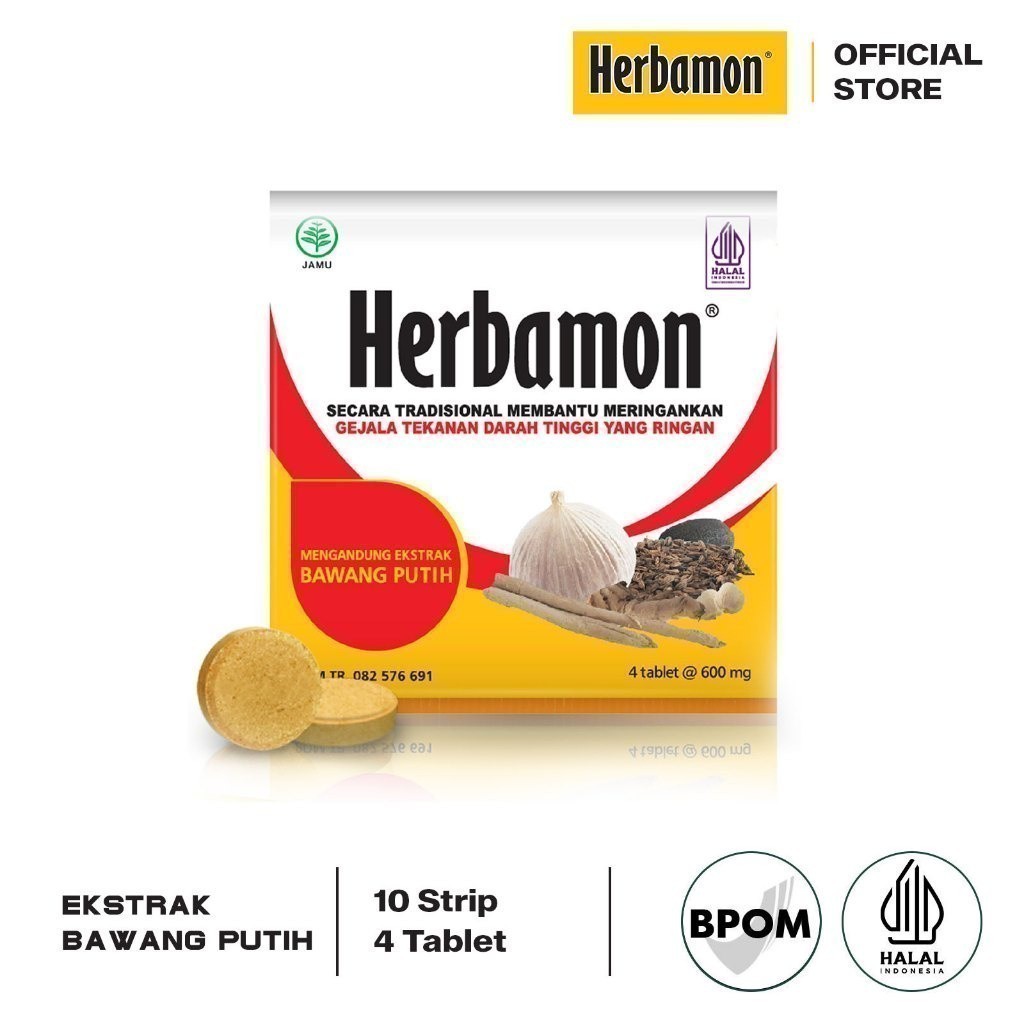Jual Herbamon Suplemen Penurun Tekanan Darah Tinggi 10 Strip Isi 4 ...