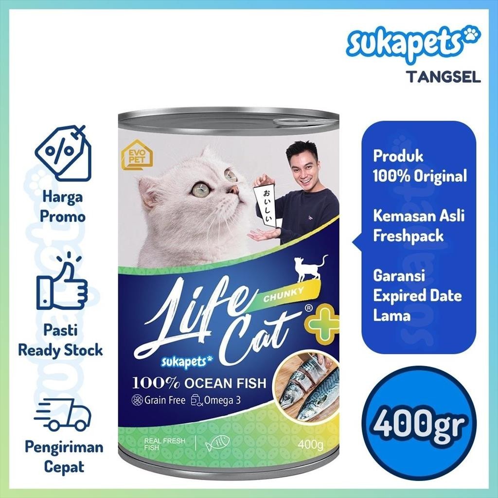 Jual Life Cat Plus Can Adult Chunky Makanan Kucing Kaleng 400gr ...