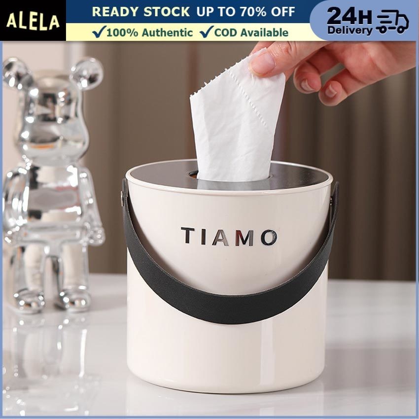 Jual Tempat Tisu Roll Bulat Kotak Penyimpanan Tissue Tabung Putih ...