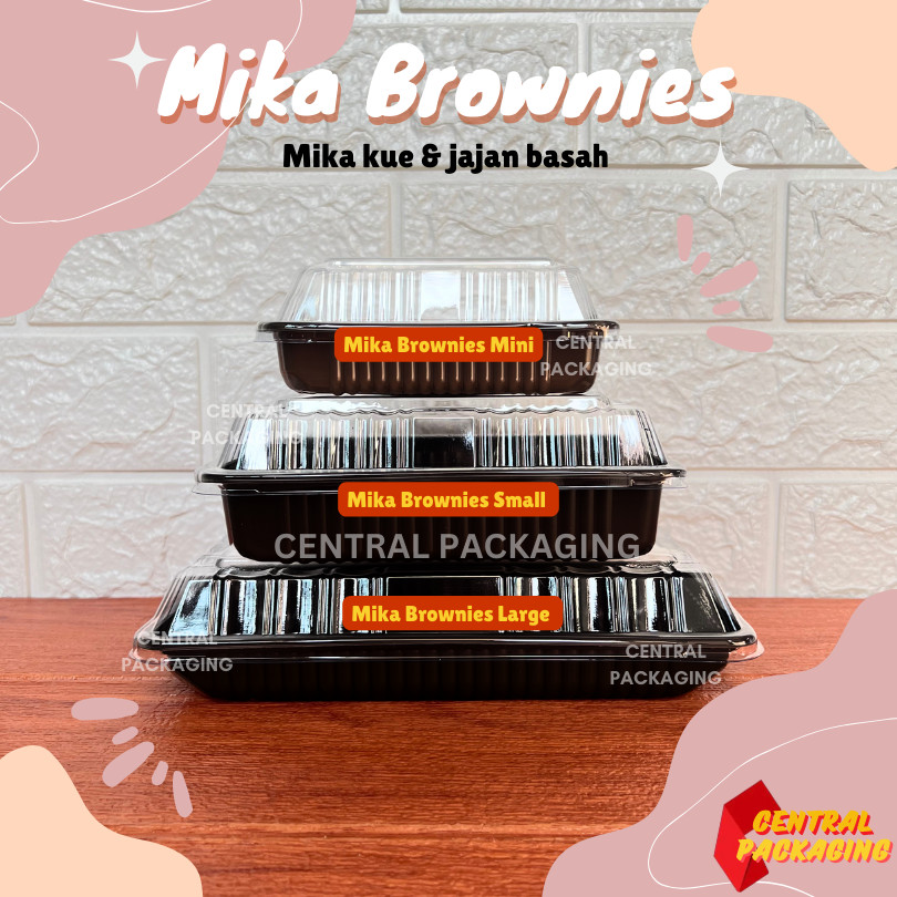 Jual [ECER] MIKA BROWNIES MINI SMALL MEDIUM / MIKA BROWNIES ECER / MIKA JAJAN / KOTAK JAJAN MIKA ...