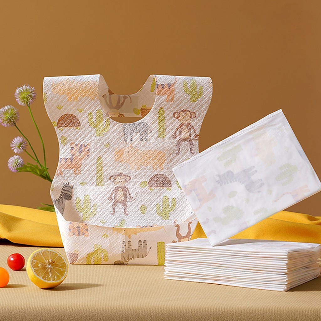 Jual Celemek Makan Bayi Anak Apron Sekali Pakai Premium Disposable Bib ...