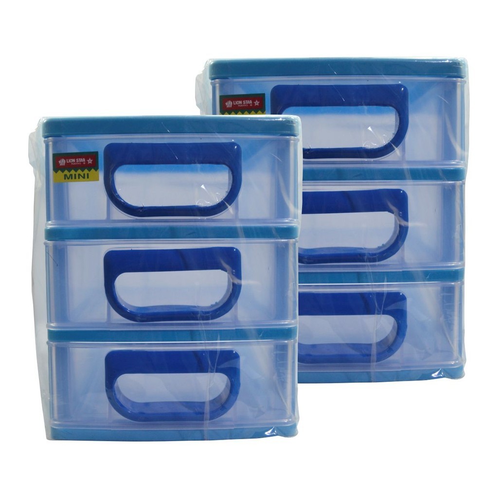 Jual Laci Rak Kecil Susun 3 Lion Star Estima Mini Container M3 | Shopee ...