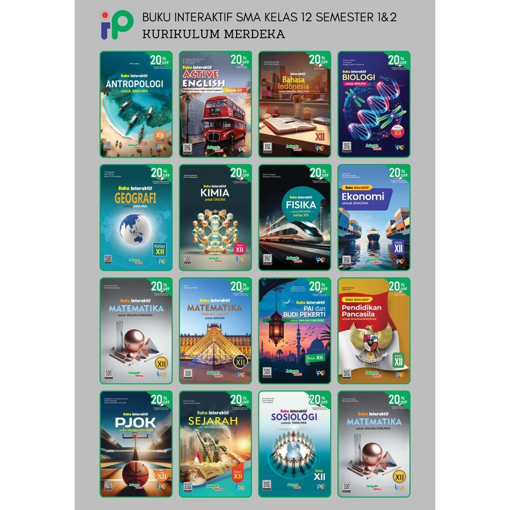 Jual Buku Paket Interaktif Kelas 12/XII SMA/MA Kurikulum merdeka Semester 1&2 Intan pariwara ...