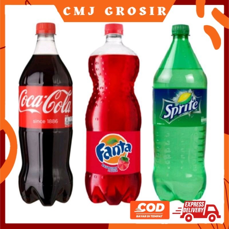 Jual Coca cola / Fanta / Sprite kemasan 1 liter 1000 ML | Shopee Indonesia