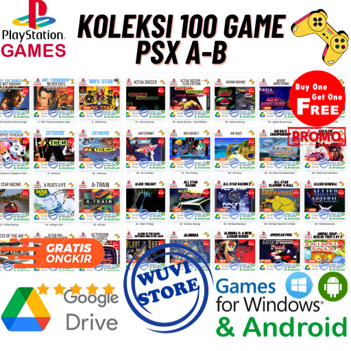 Jual Game PC KOLEKSI 100 GAME PSX A-B Emulator PS1 | Bisa Main di ...
