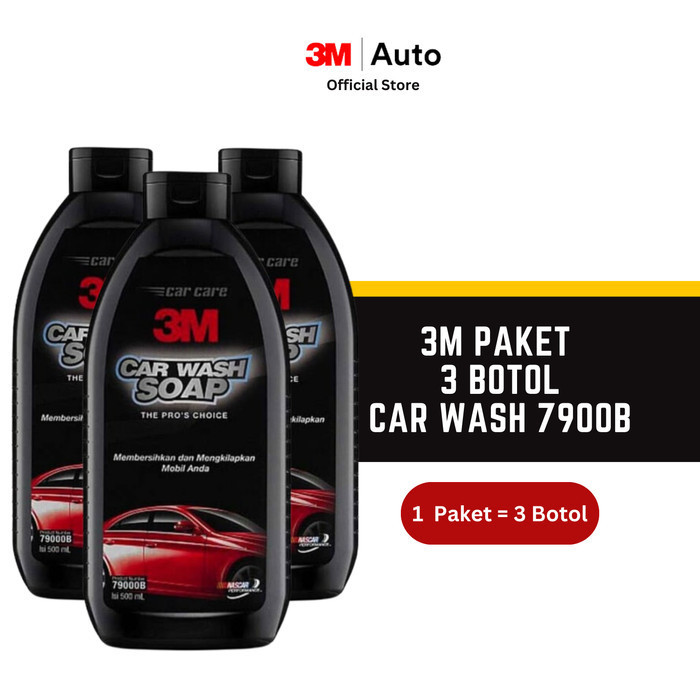 Jual 3M Paket 3 Botol - 7900B Sabun Cuci Mobil dan Motor - Car Wash ...