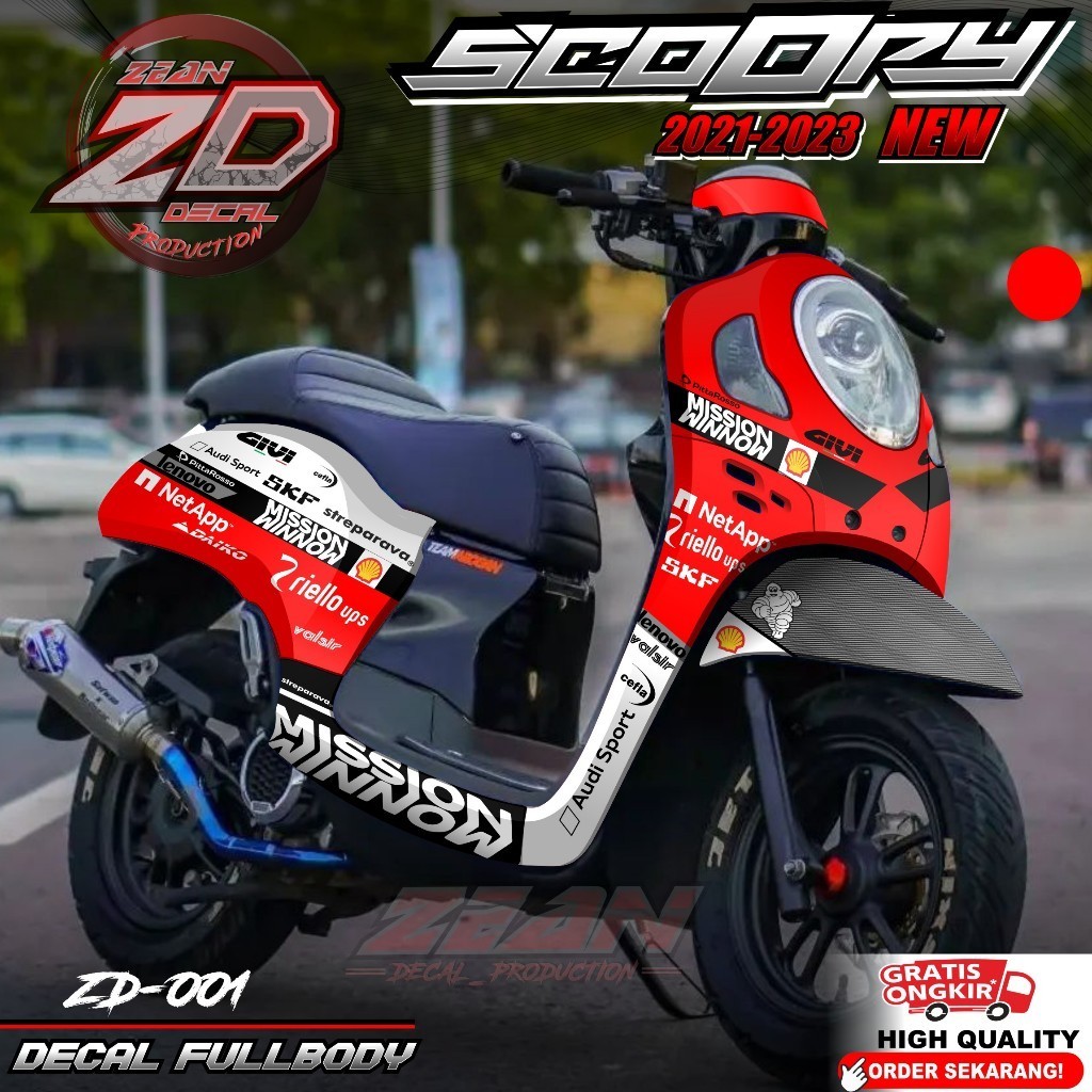Jual (COD) TERBARU Decal Sticker Motor Scoopy New 2021 2022 2023 2024 Full Body - Sticker ...