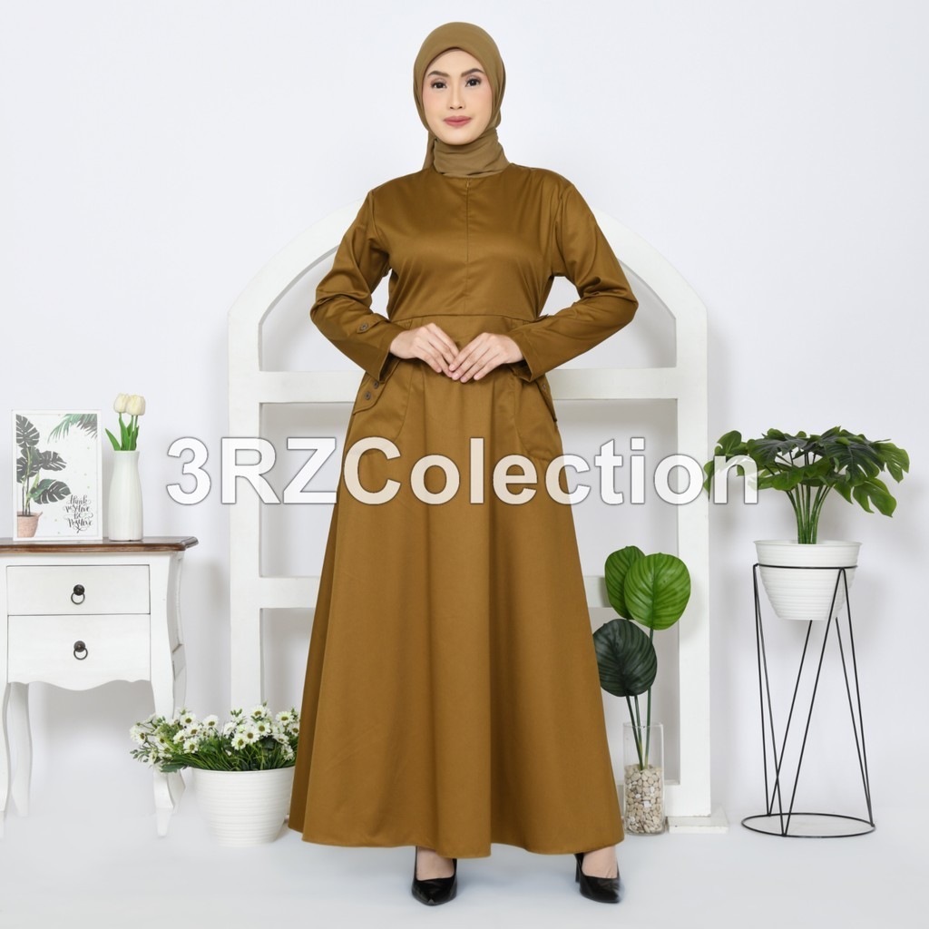 Jual Gamis Wanita Premium Bahan Toyobo Fodu - Desain Elegan dengan Saku ...