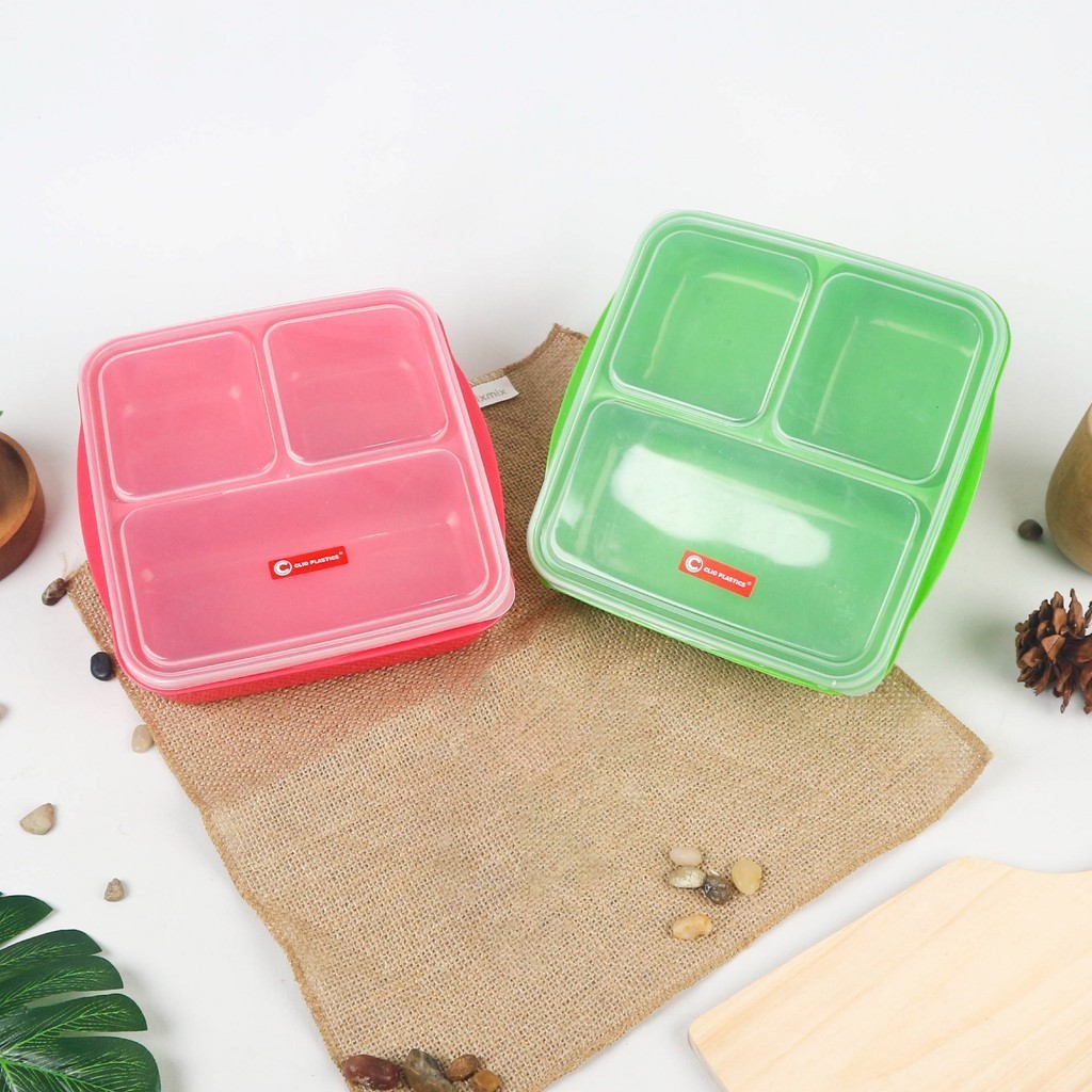 Jual Lunch Box Nara Clio - 1 PCS / Tempat Makan 3 Sekat / Souvenir Ulang Tahun -RDP | Shopee ...