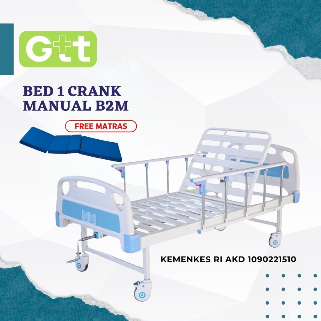 Jual GTT Bed 1 Crank Manual B2M Peralatan Rumah Sakit Ranjang Tempat ...