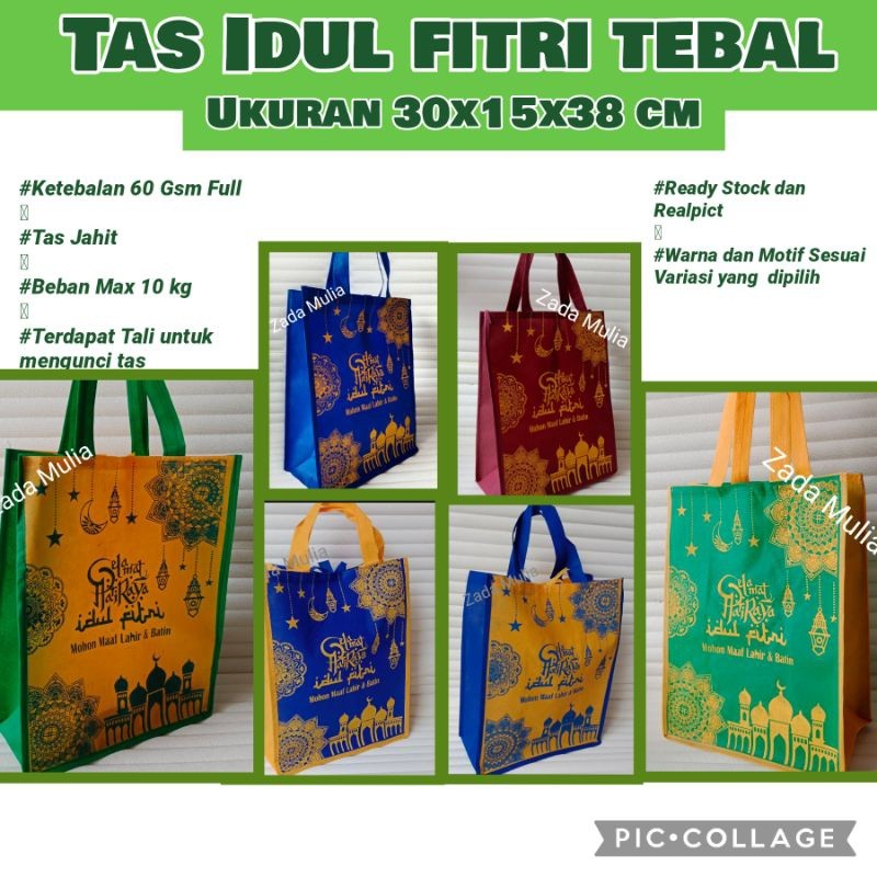 Jual [ PROMO ] 12 pcs Tas parcel Lebaran Besar Ukuran 30x15x40 cm ...