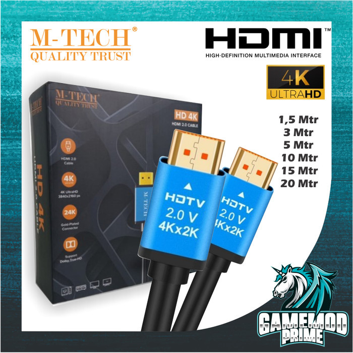 Jual KABEL HDMI 4K 2.0 PREMIUM (Berbagai ukuran) 1,5 /3 /5 /10/15/20 Mtr | Shopee Indonesia