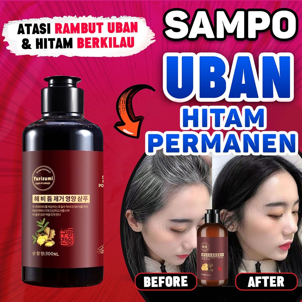 Jual Shampoo Uban 300ML Shampoo Ginseng Black Herbal Natural Shampo ...