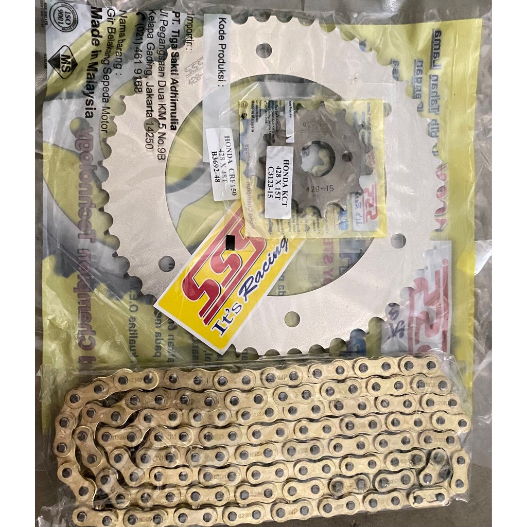 Jual Gir Gear Set Sss Gearset 428 Honda CRF150 CRF 150 LKAWASAKI KLX 150 D-TRACKER 150 YAMAHA WR ...