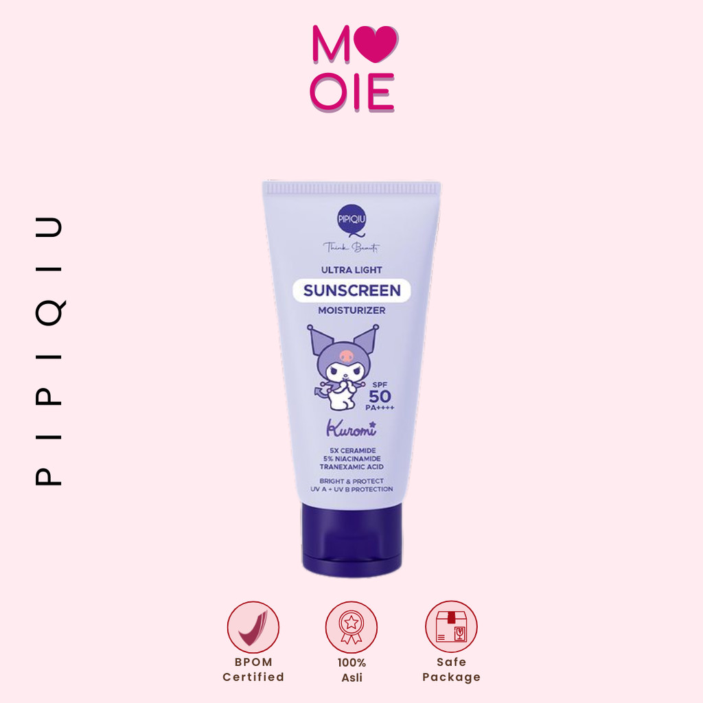 Jual Pipiqiu Ultra Light Sunscreen Moisturizer Bright & Protect SPF 50 PA++++ Kuromi 30ML ...