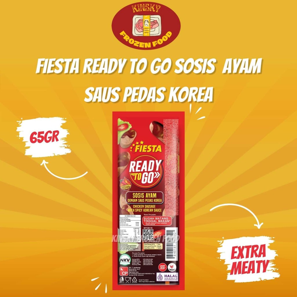 Jual FIESTA READY TO GO SOSIS AYAM SAUS PEDAS KOREA 60GR | Shopee Indonesia
