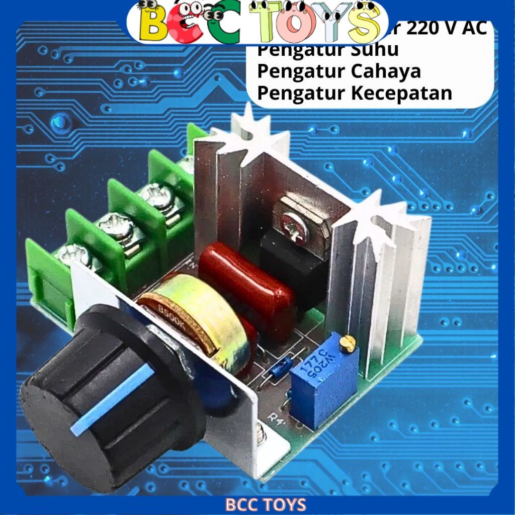 Jual Modul Dimmer 220 V AC Pengatur Suhu, Cahaya, Kecepatan Gerinda Bor Regulator Kontrol Speed ...