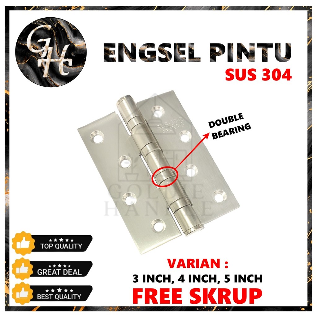 Jual Engsel Pintu Rumah Door Hinges Stainless Engsel Plat Jendela Tebal ...