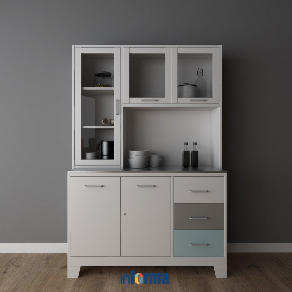 Jual Informa Sky Kabinet Dapur Metal - Putih Kitchen Cabinet Lemari ...