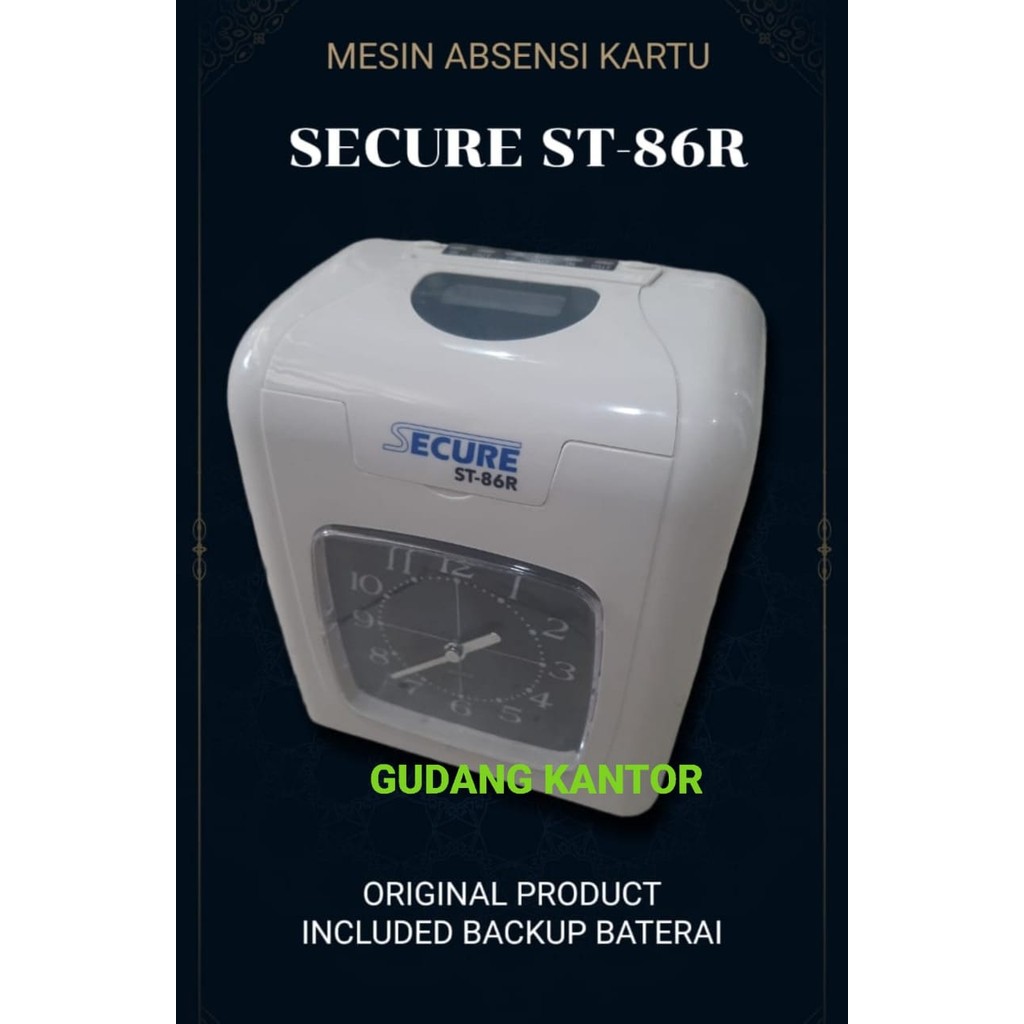 Jual Mesin Absen Ceklok SECURE ST-86R With BACKUP BATERAI / Absensi ...